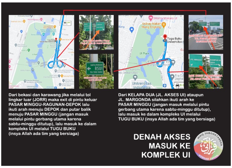 Denah Akses Masuk Ke Komplek Ui | PDF