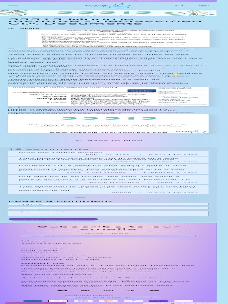 55515 Monroe Institute - Declassified CIA Documents – The Spiritual Toolbox | PDF | Neuroscience ...