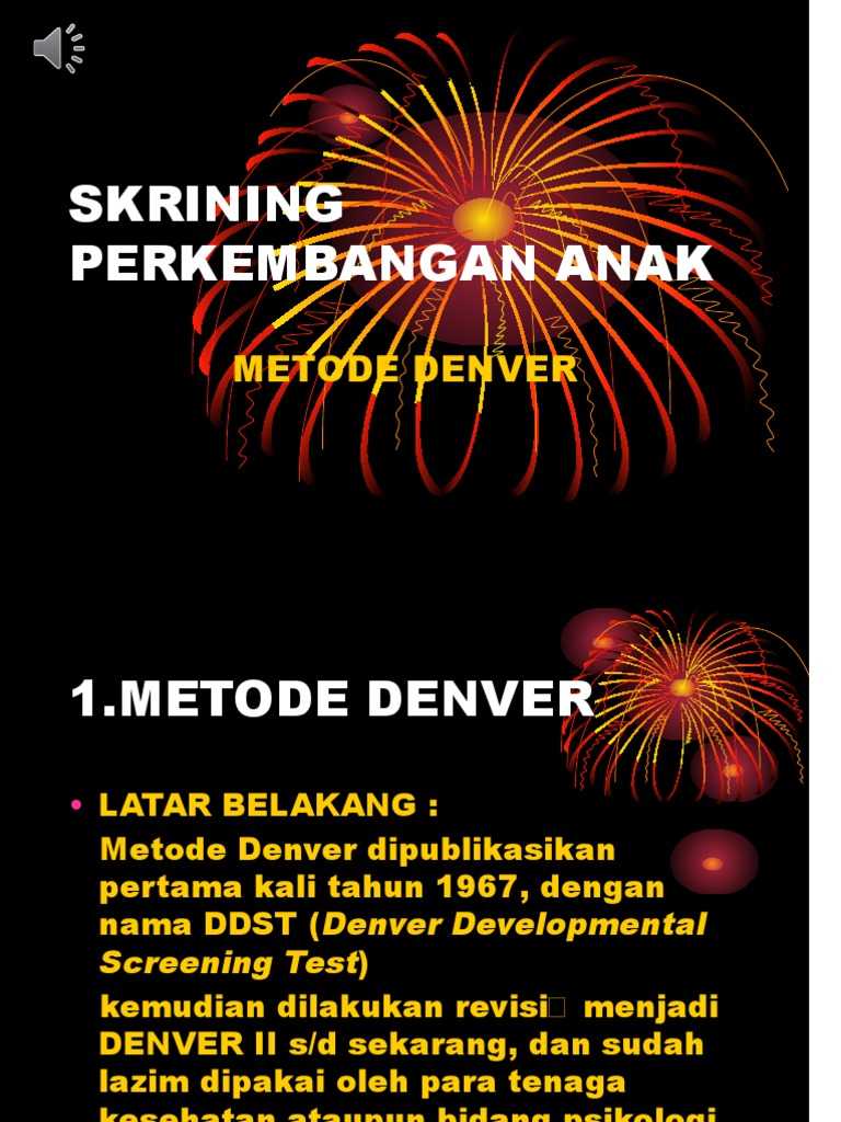 Skrining Perkembangan Anak Metode Denver | PDF | Kesehatan Holistik