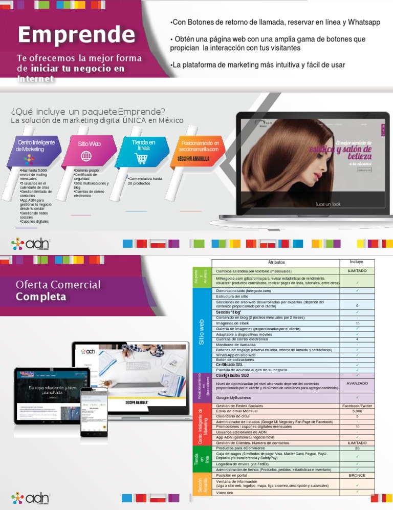 Paquete Emprende | PDF | Internet | Sitios web