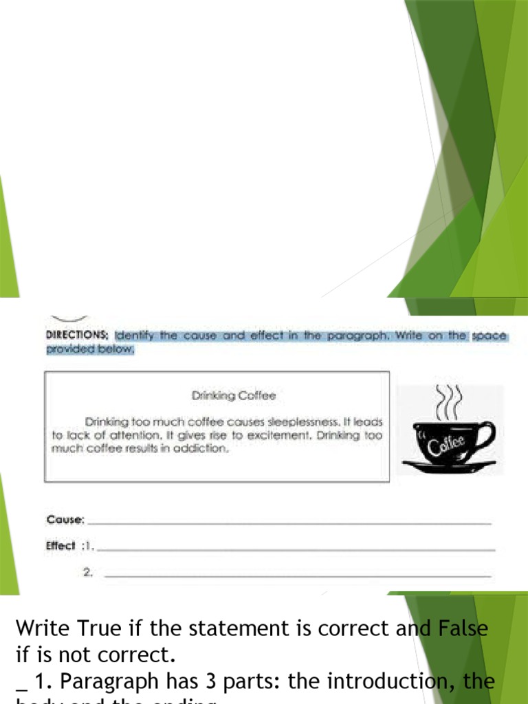Cause and Effect Paragraph | PDF