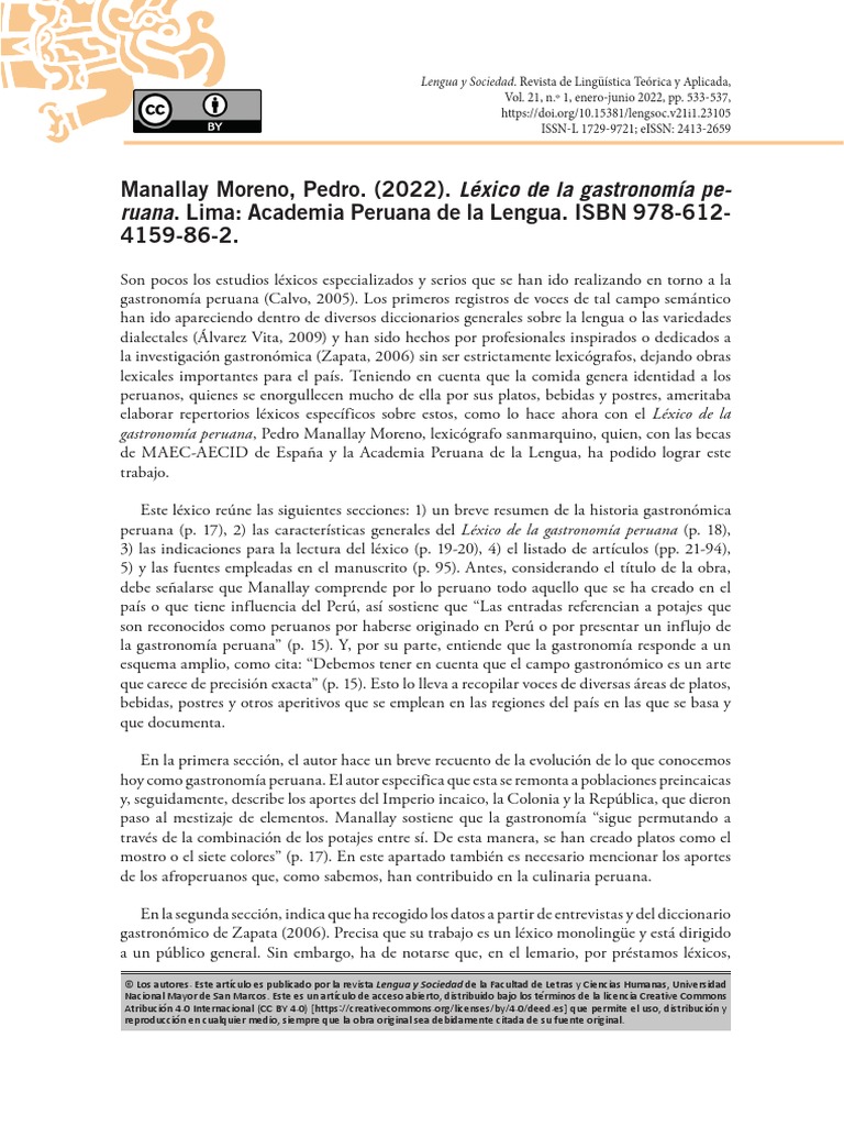 2413 2659 Lys 21 01 533 | PDF | Perú | Lexicografía