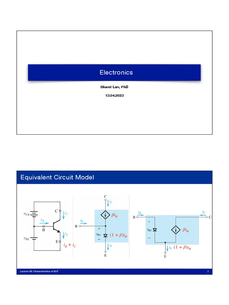 Lecture08 Microelectronic | PDF | Bipolar Junction Transistor | Electrical Equipment