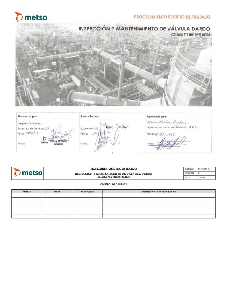 LB - METSO - Pet INSPECCIÓN Y MANTENIMIENTO DE VÁLVULA DARDO ...