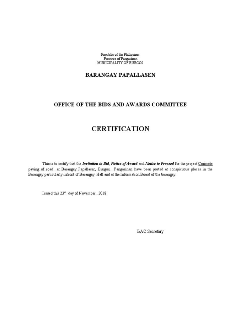 Bac Certification | PDF