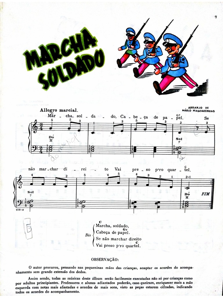 Marcha Soldado Piano Simples | PDF