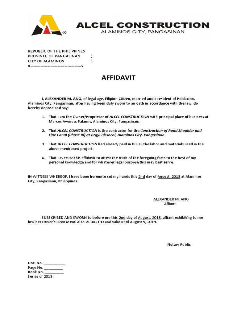 Affidavit Full Payment | PDF | Affidavit | Common Law Affidavit Full Payment | PDF | Affidavit | Common Law