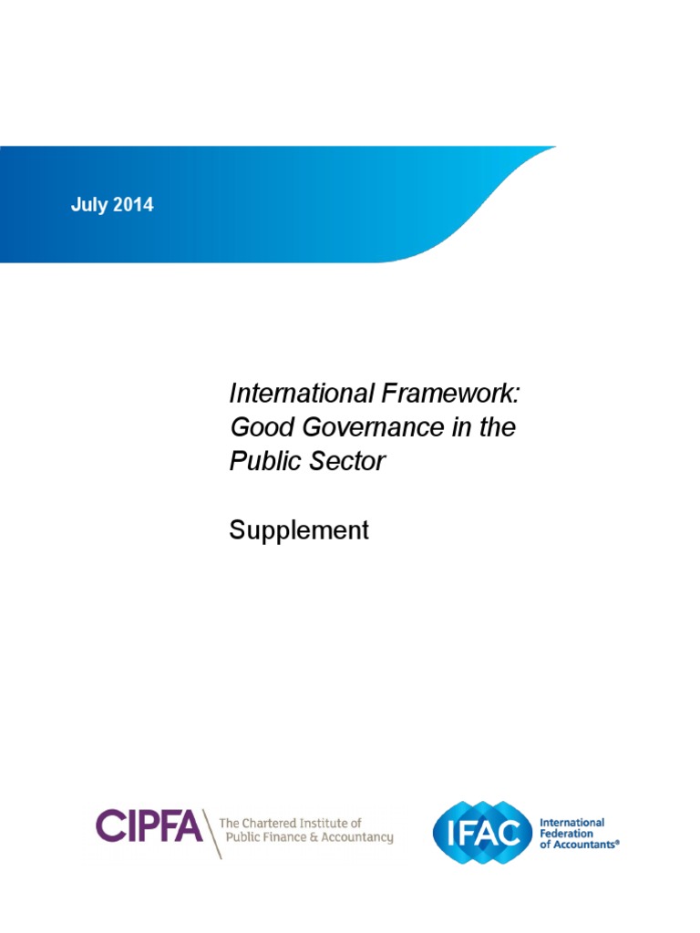 International Framework Good Governance in The Public Sector Supplement ... International Framework Good Governance in The Public Sector Supplement ...