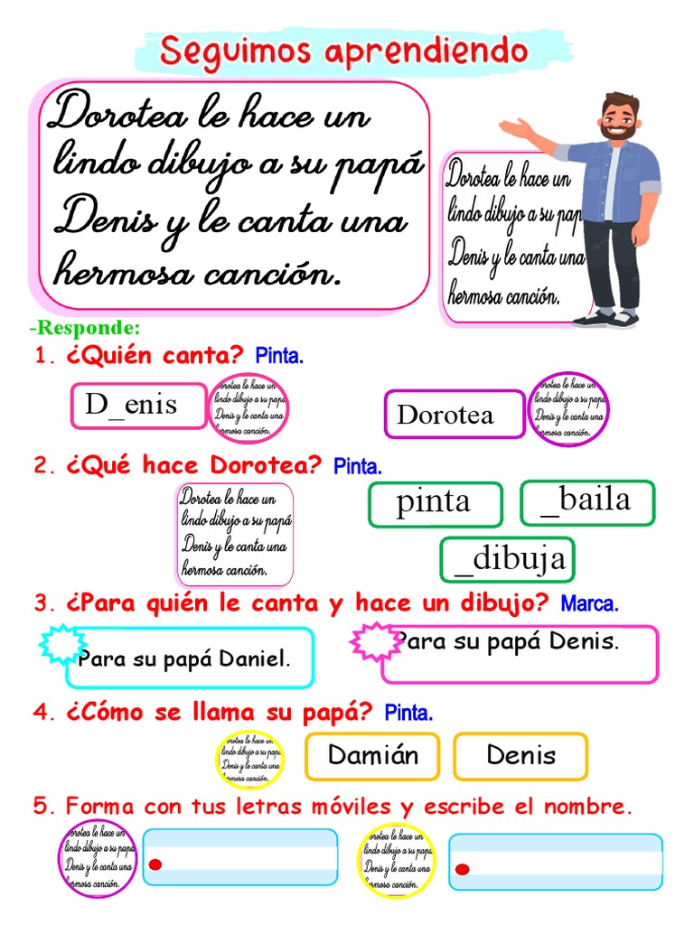 Ficha de Trabajo: Letra D para Primer Grado | PDF | Estudios de idiomas ...