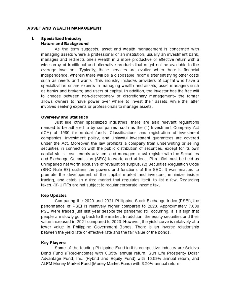 Asset and Wealth Management Essay | PDF | Investing | Bonds (Finance)