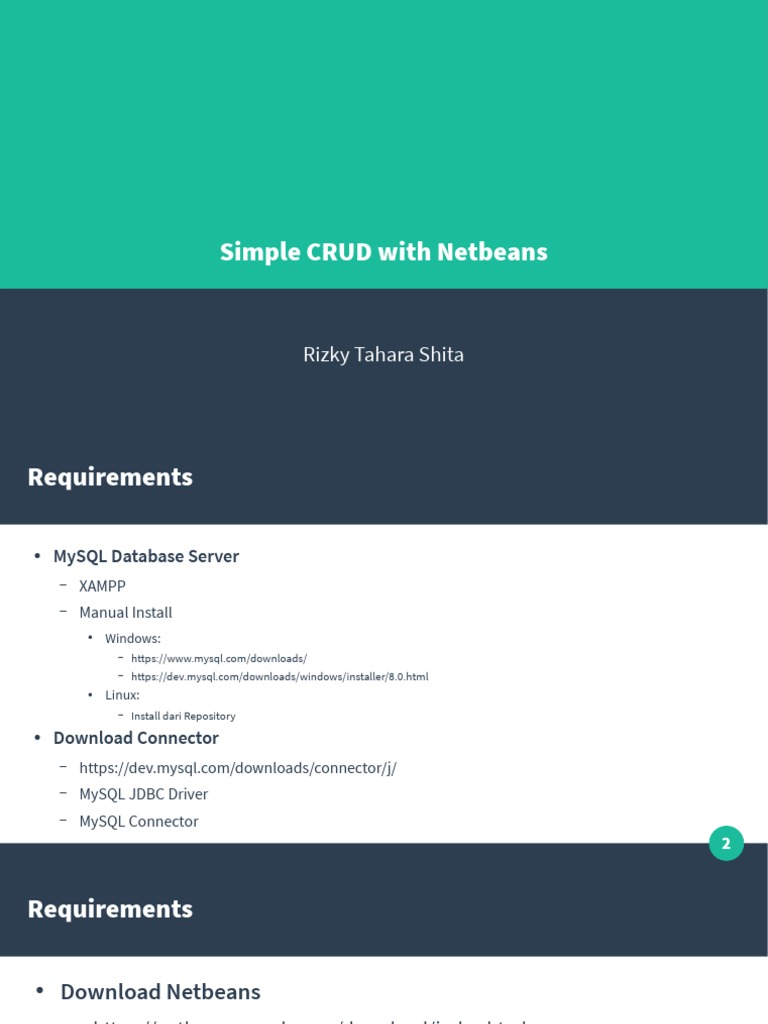 Simple CRUD With Netbeans | PDF | My Sql | Databases