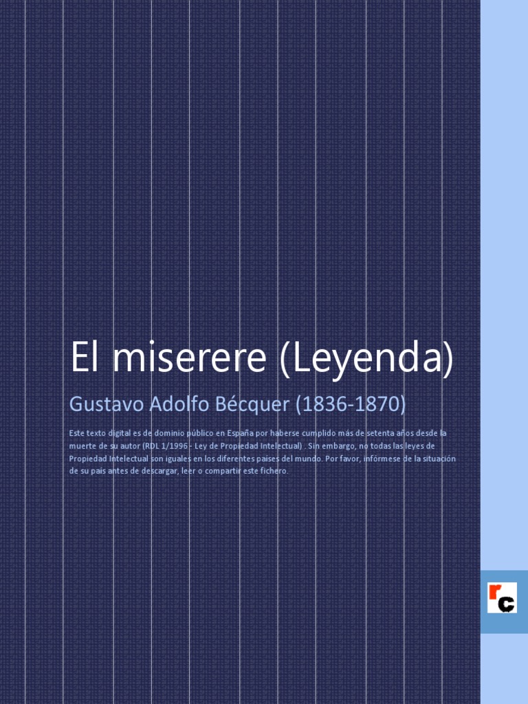 El Miserere: Leyenda de Bécquer | PDF