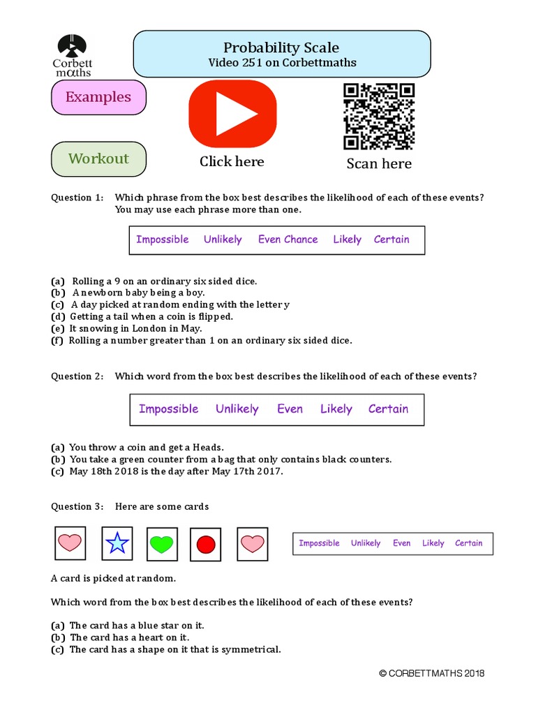 Probability Scale | PDF | Probability