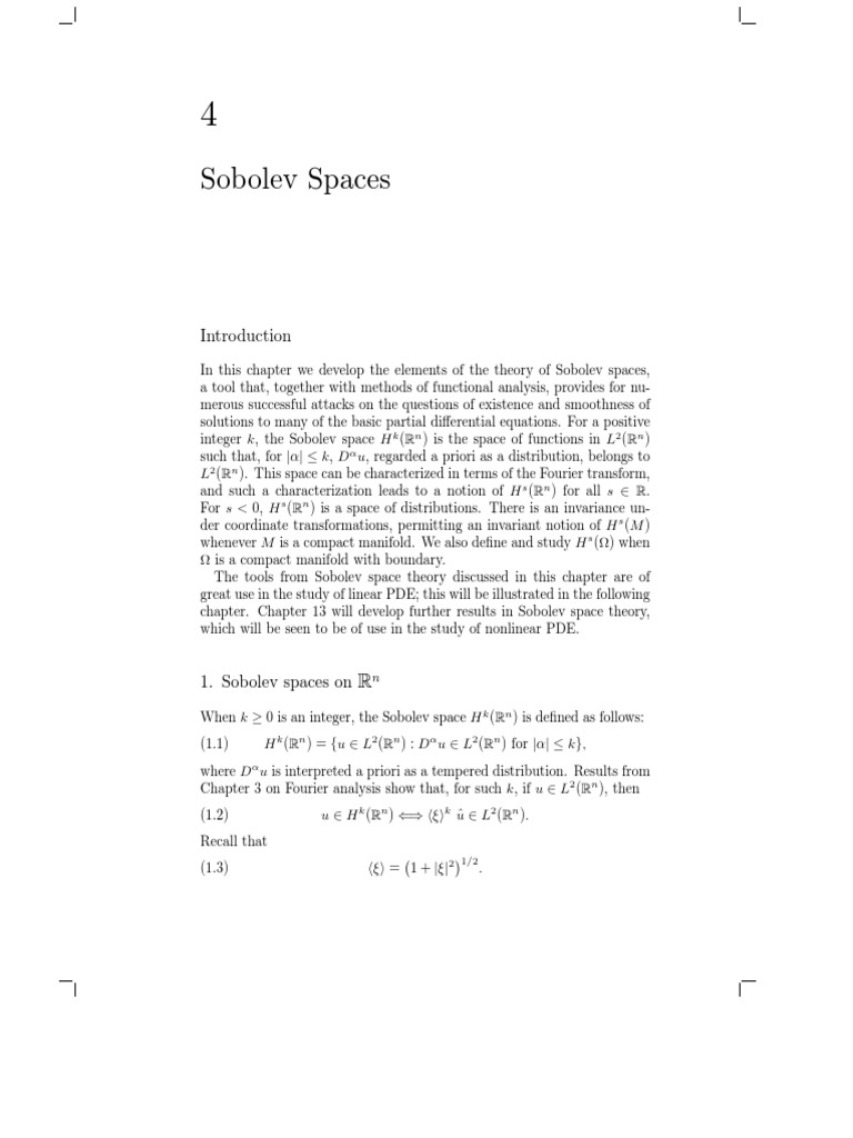 Espacios de Sobolev | Download Free PDF | Partial Differential Equation | Differentiable Manifold