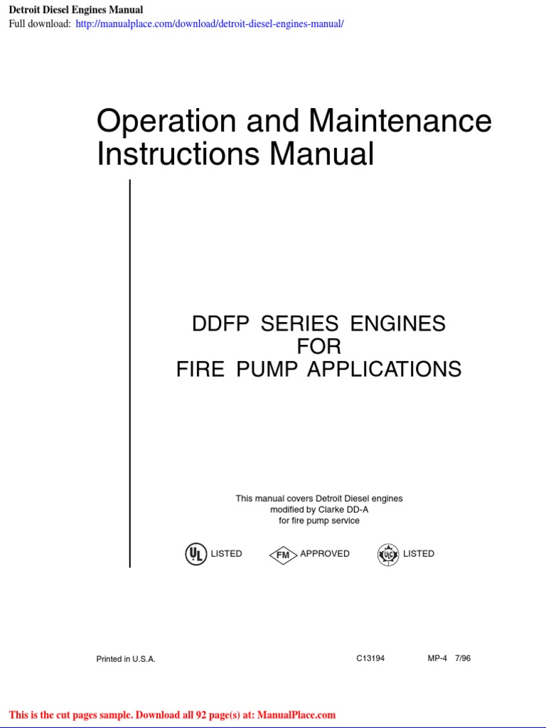 Detroit Diesel Engines Manual | PDF | Internal Combustion Engine | Piston