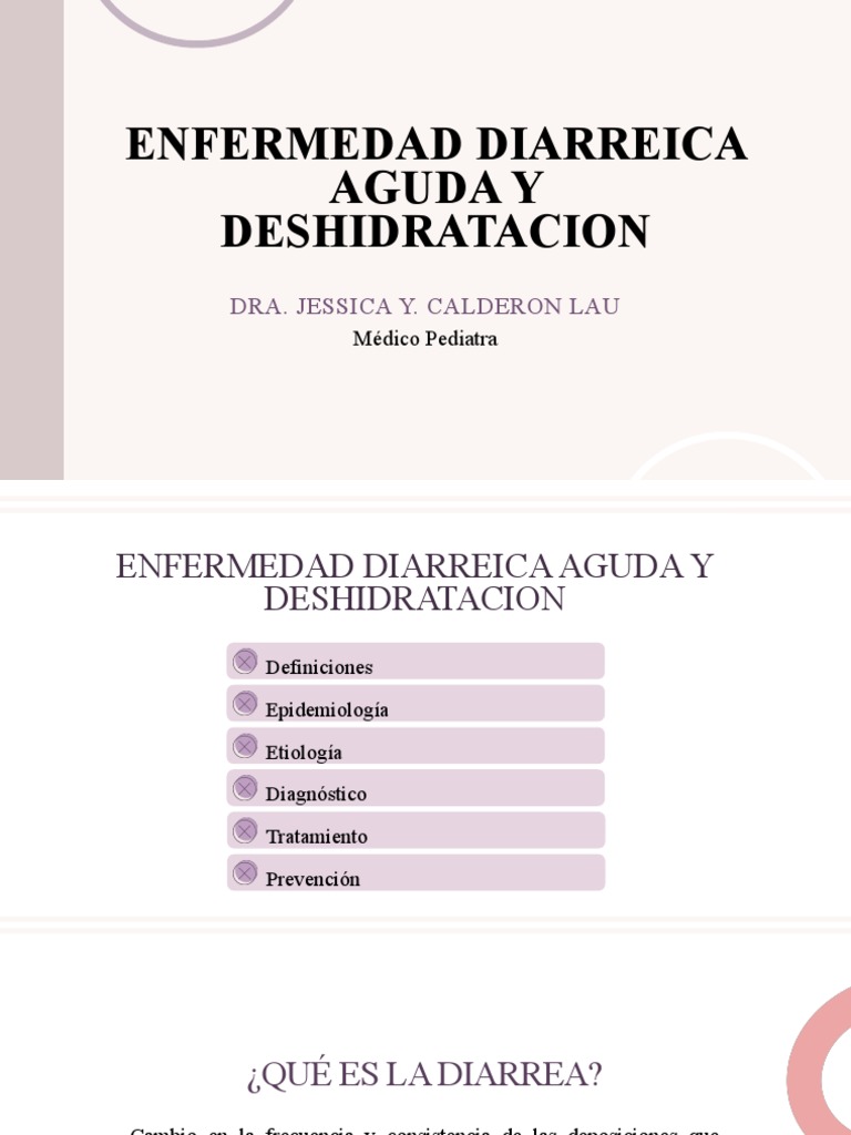 Diarrea Aguda Y Deshidratacion Pdf Diarrea Especialidades Medicas