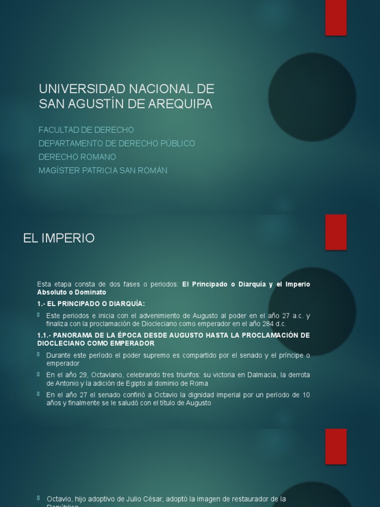 Clase 6 - El Imperio | PDF | Augusto | imperio Romano