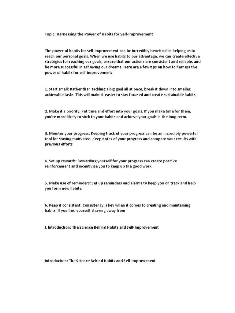 Personal Growth Building Habits Pdf Habits Goal