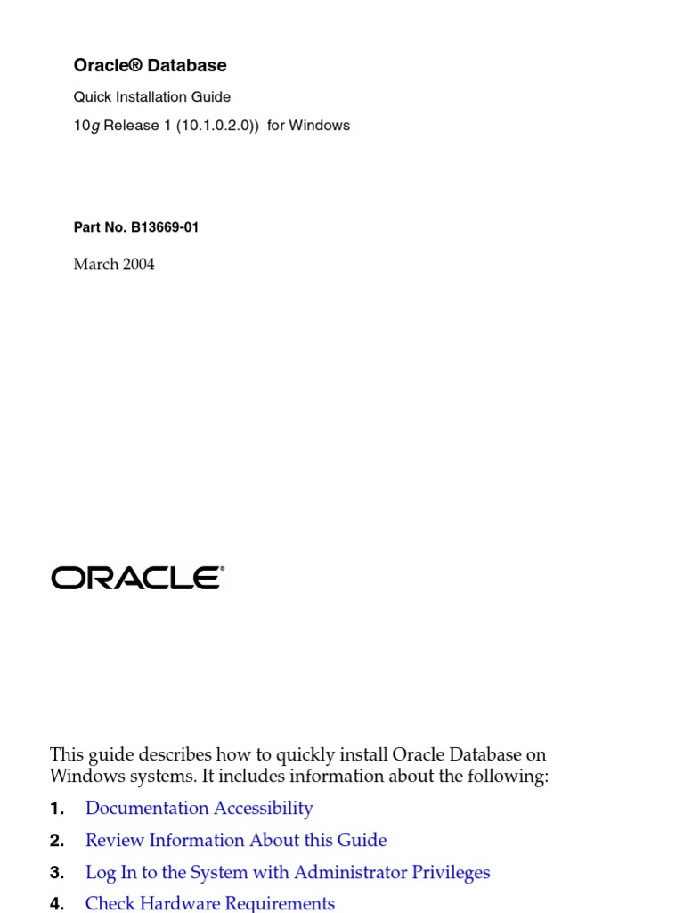 115 - Quick Installation Guide For Windows | PDF | Oracle Database | Microsoft Windows