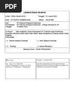 Surat Bentuk Indented Style Bahasa Indonesia (Muhammad Ilham) | PDF