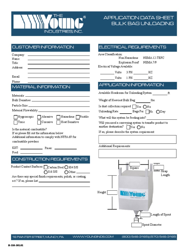 Bulk Bag Unloading Specs | PDF | Industrial Processes | Secondary ...