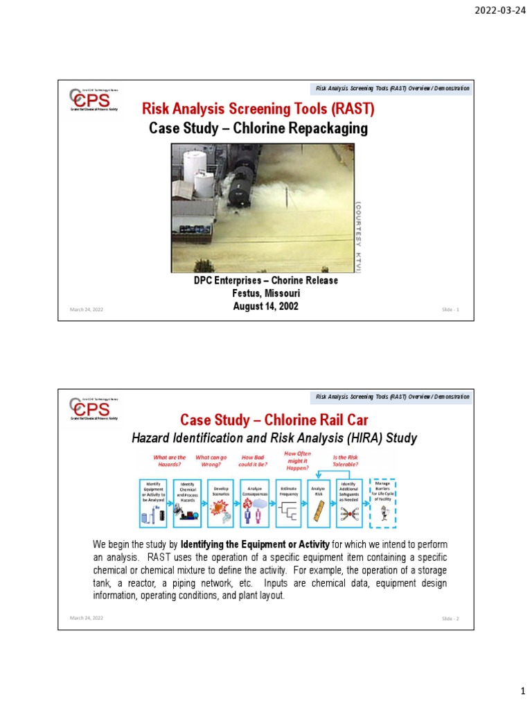 Case Study - Chlorine Release DPC Enterprises | Download Free PDF | Risk | Valve