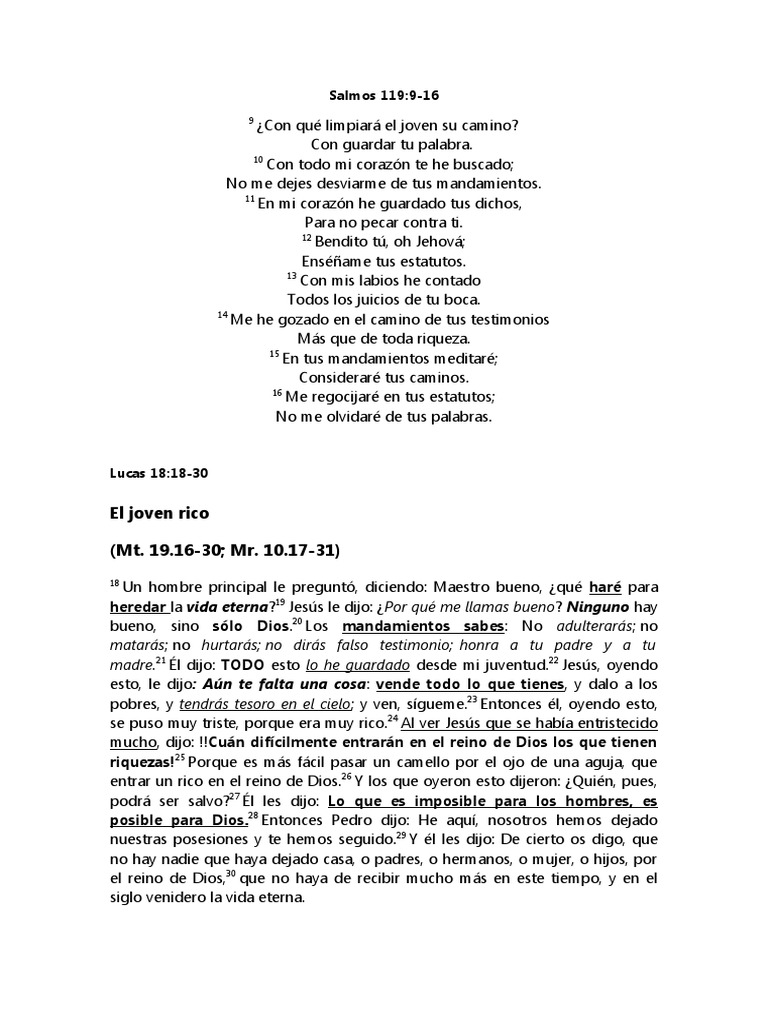 El Joven Rico | PDF | Jesús | Salvación