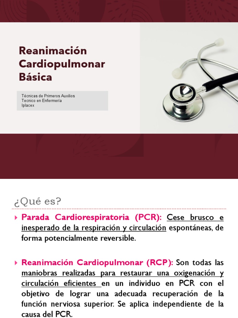 RCP Básico | PDF | Reanimación cardiopulmonar | Primeros auxilios