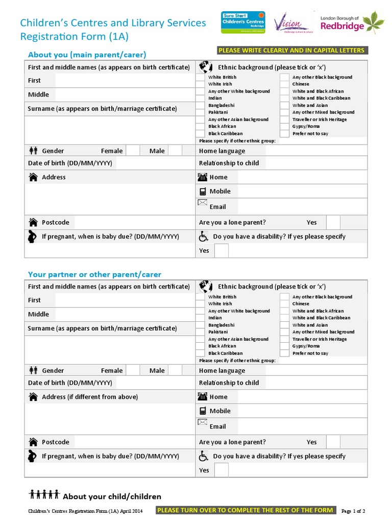 CC Registration Form Blank | PDF | Libraries