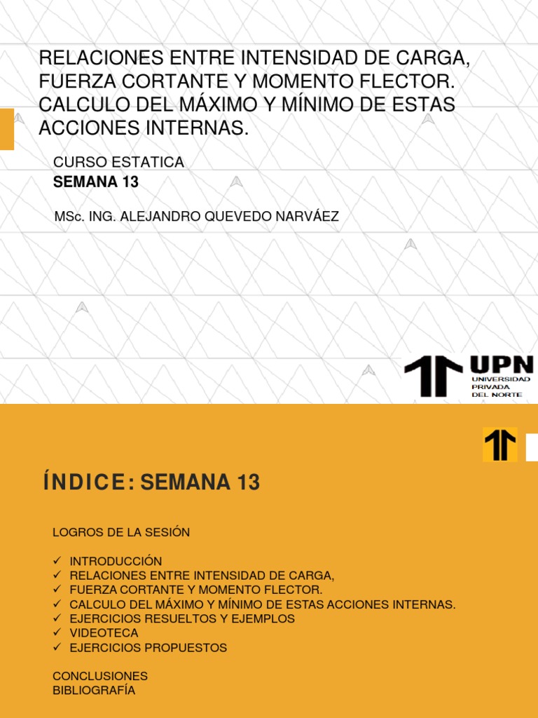 Semana 13 - Relaciones Entre Intensidad de Carga, Fuerza Cortante y ...