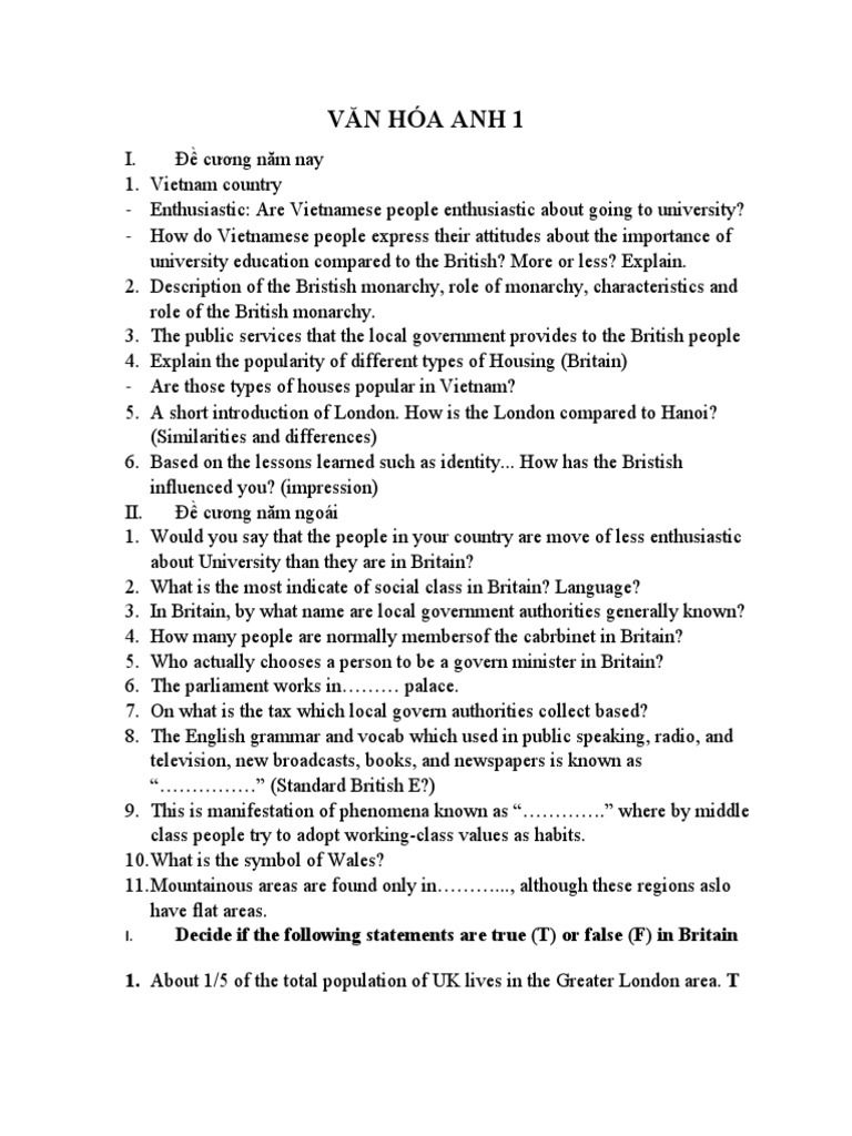 Đề cương VHA | PDF | Schools | England