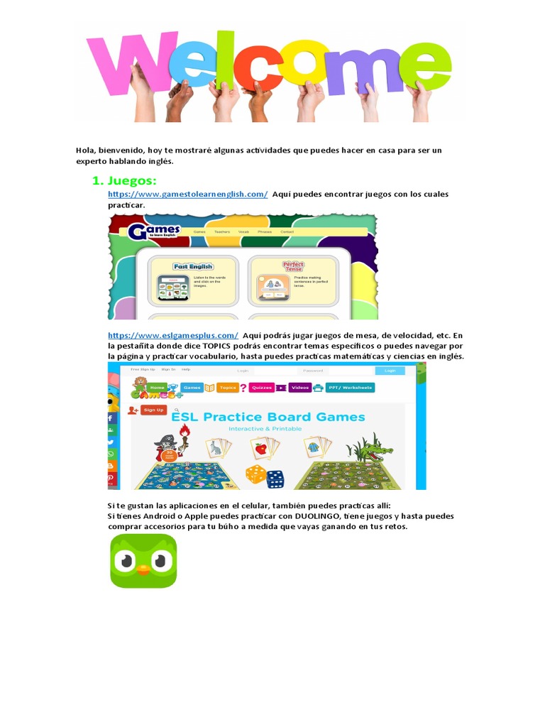 Ingles Actividades de Refuerzo - 1 | PDF