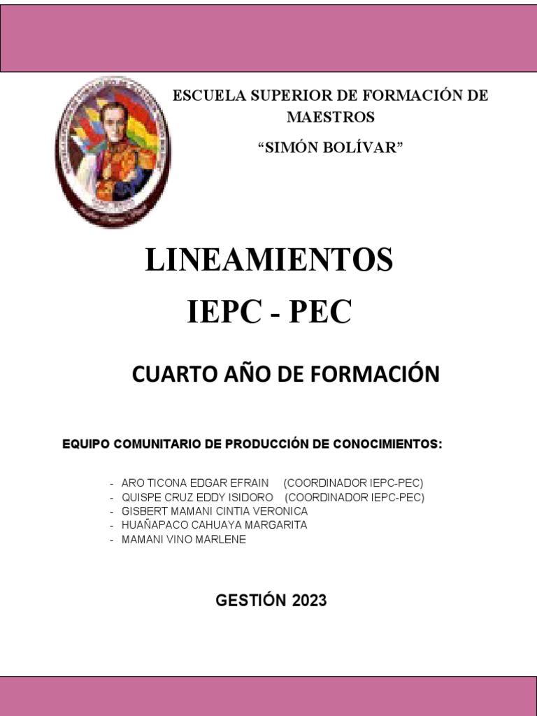 4° - Lineamientos Iepc-Pec 2023 | PDF | Educación más alta | Maestros