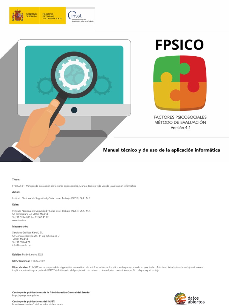 FPSICO 4.1 Manual de Uso | PDF | Estrés (biología) | Atención