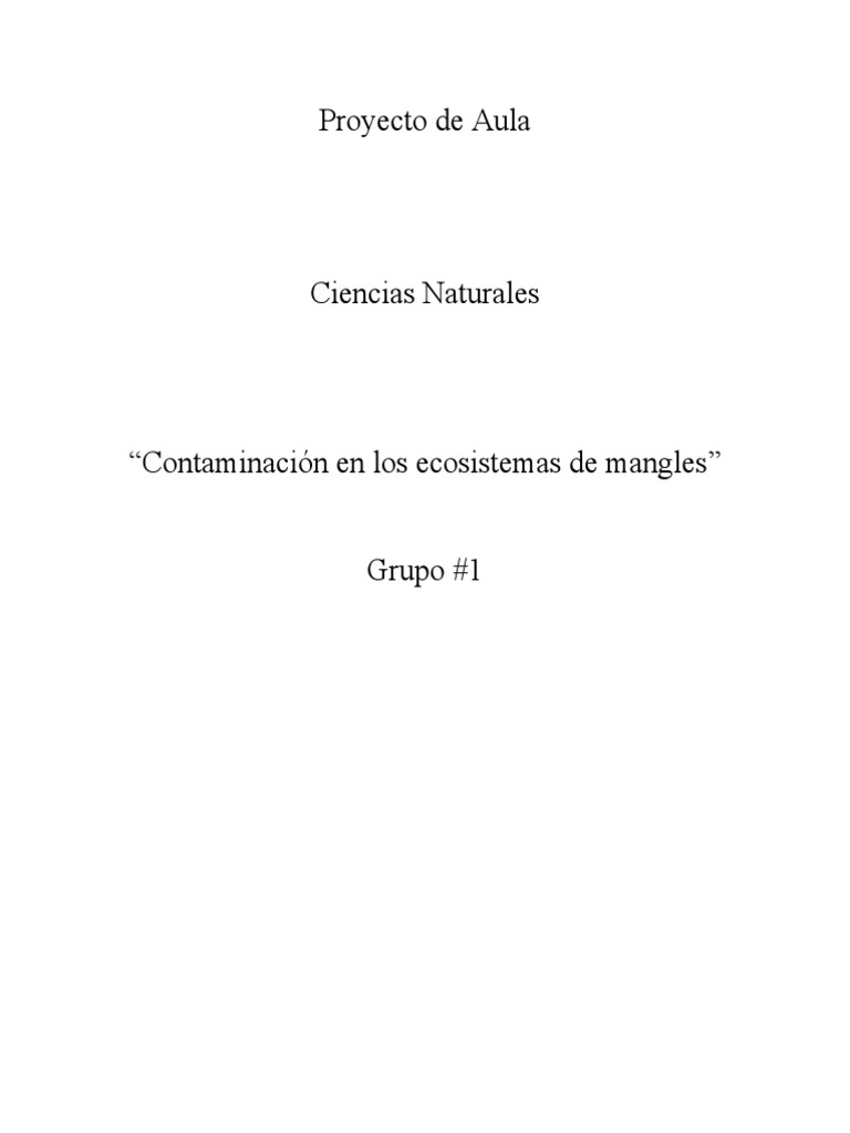 Proyecto de Aula Proyecto de Aula