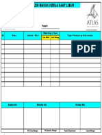 Formulir Lembur Karyawan Harian | PDF