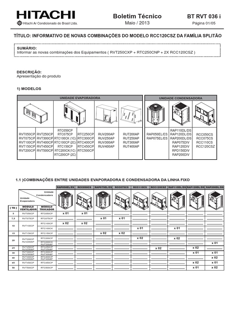 2013 BT RVT 036 I Informativo Rcc120csz Da Família Splitão | PDF ...