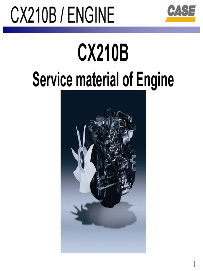 Case Cx210b Service Material Engine | PDF | Turbocharger | Pump