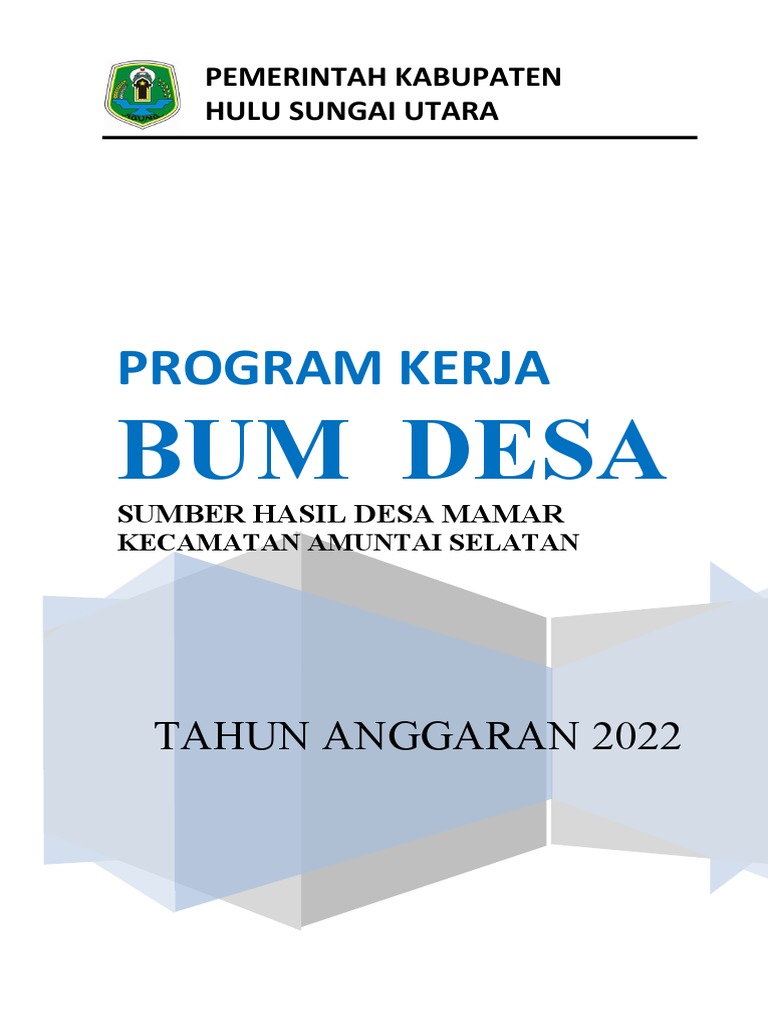 Rencana Program Kerja BUMDesa SUMBER HASIL | PDF