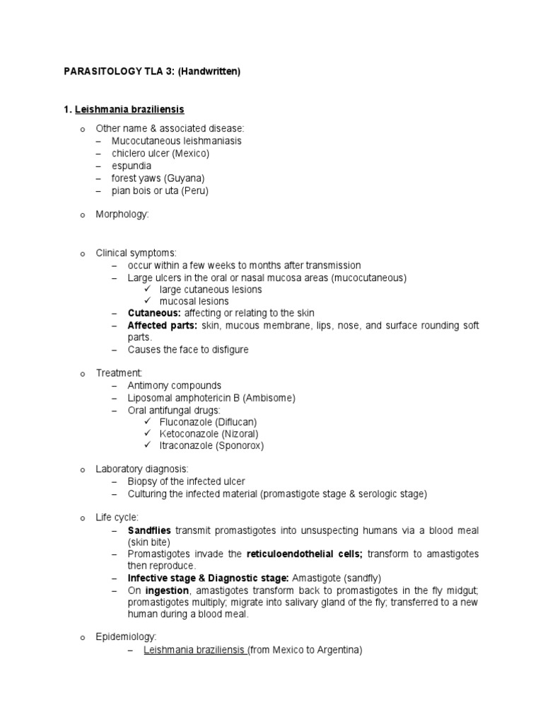 Parasitology Tla 3 | PDF | Epidemiology | Microbiology