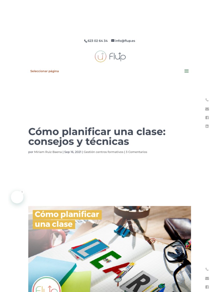 Cómo Planificar Una Clase_ Consejos y Técnicas - Flup | PDF | Salón de ... Cómo Planificar Una Clase_ Consejos y Técnicas - Flup | PDF | Salón de ...