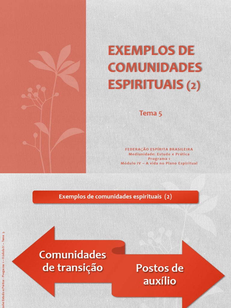 Módulo 4 Tema 5 Exemplos de Comunidades Espirituais 2 | PDF Módulo 4 Tema 5 Exemplos de Comunidades Espirituais 2 | PDF