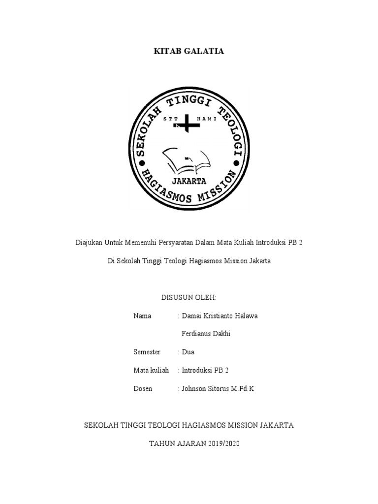 Kitab Galatia | PDF | Agama & Spiritualitas