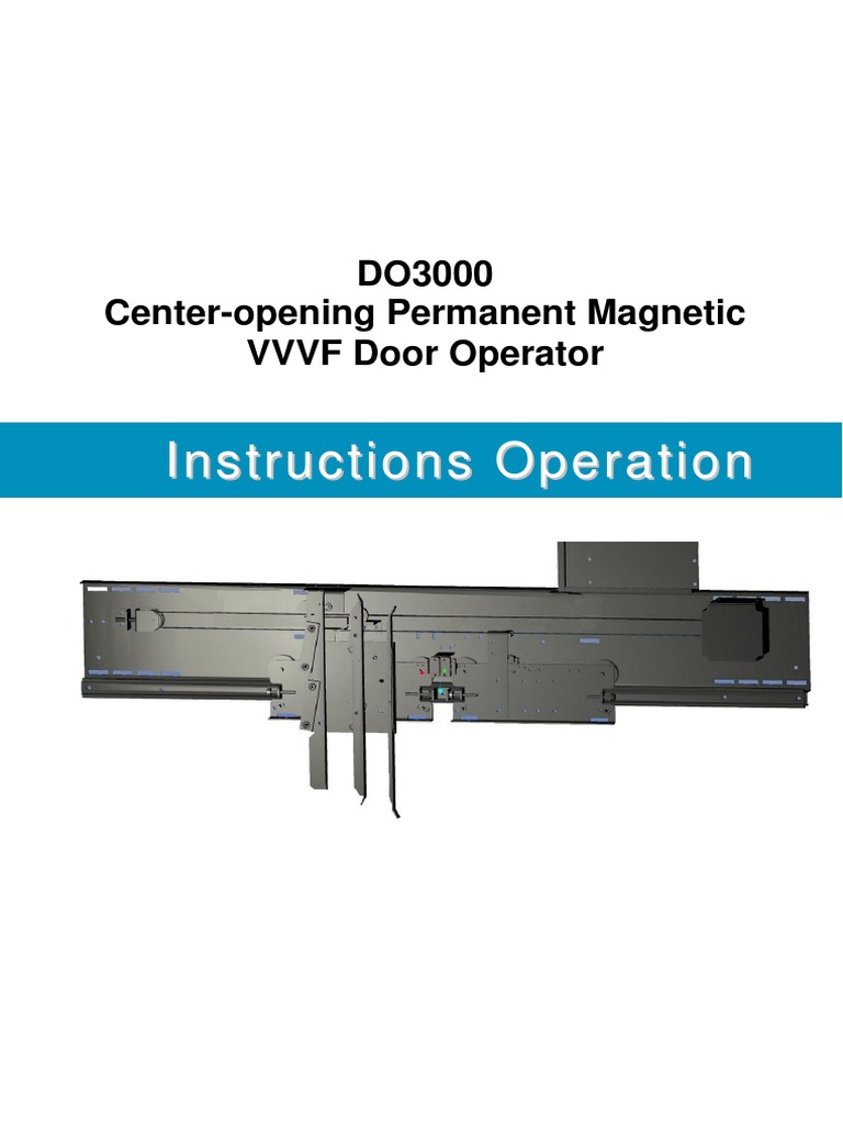 DO3000 Instructions | PDF | Electric Motor | Electrical Wiring