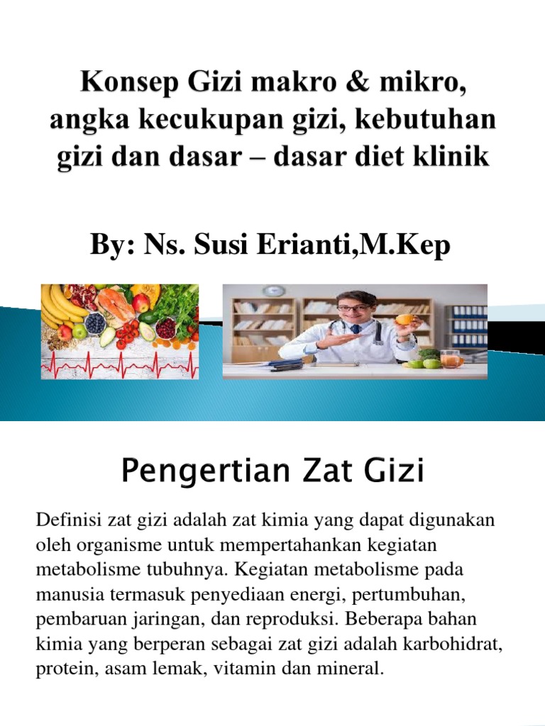 Dasar-Dasar Zat Gizi dalam Diet Klinik | PDF