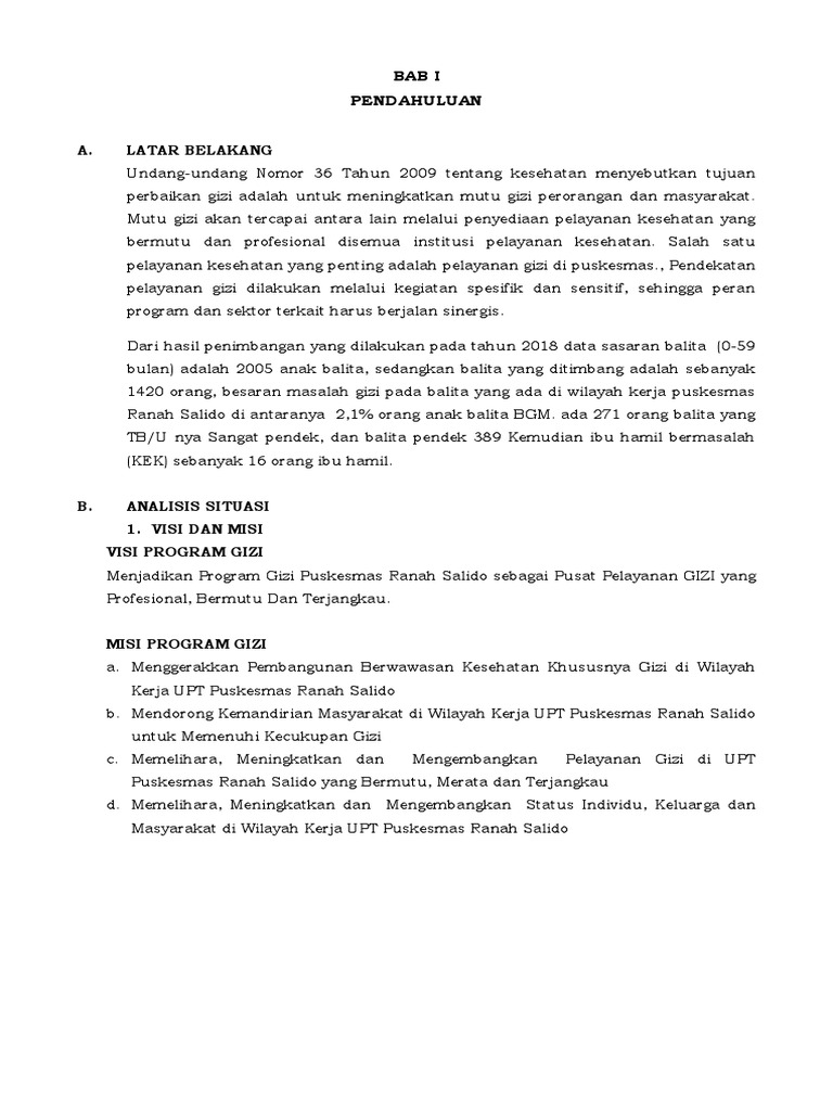 Analisis Program 2019 | PDF