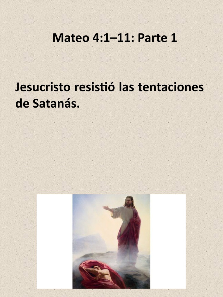 Mateo 4 Del 1 Al 11 Primera y Seguda Parte | PDF