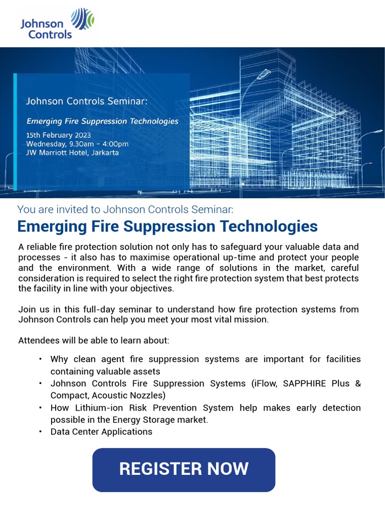 Seminar Johnson Controls 15 Feb 2023 Pdf Firefighting Data Center