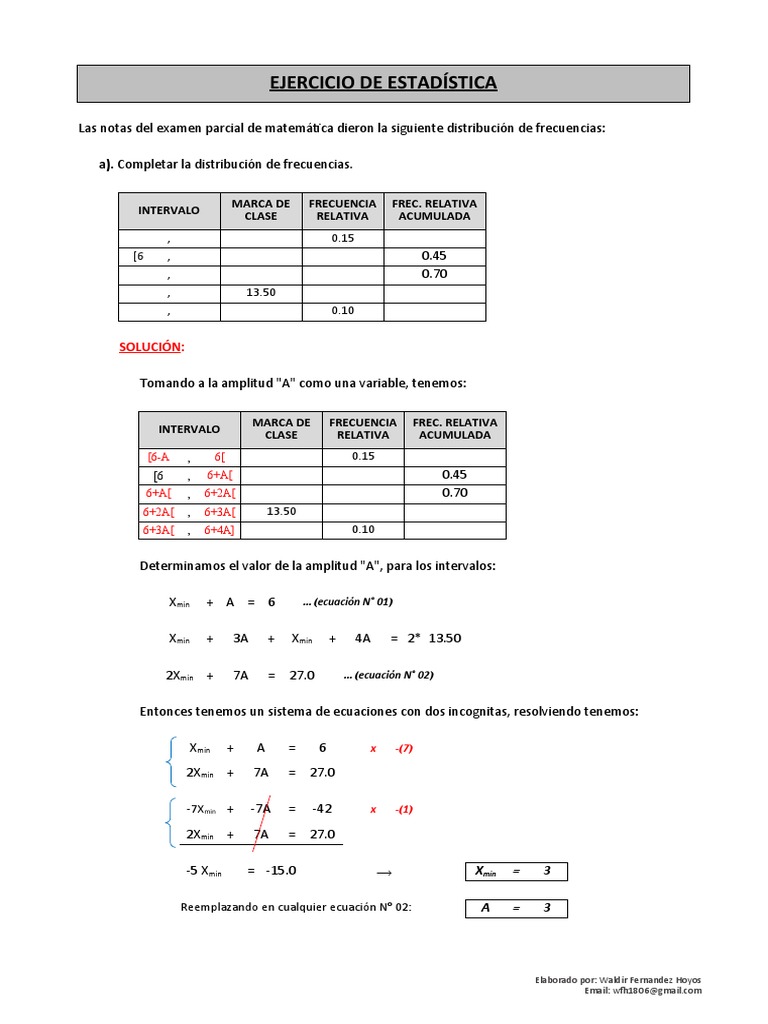 Ejercicios Resueltos Estadistica | PDF | Ecuaciones | Objetos matemáticos