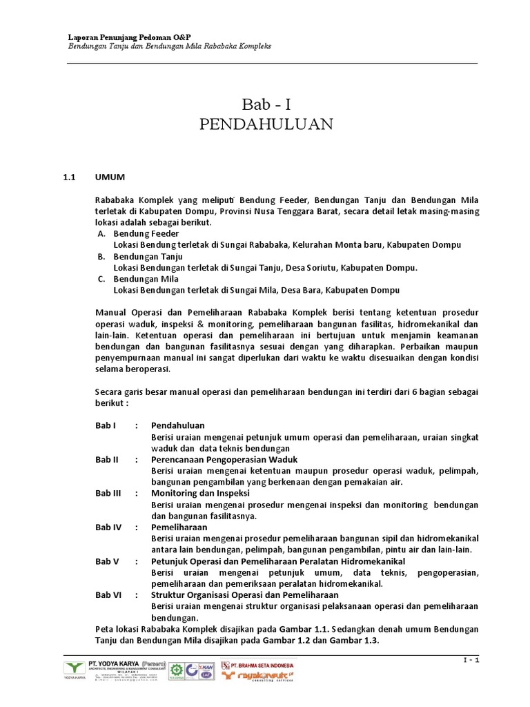 BAB 1, Pendahuluan OP | PDF